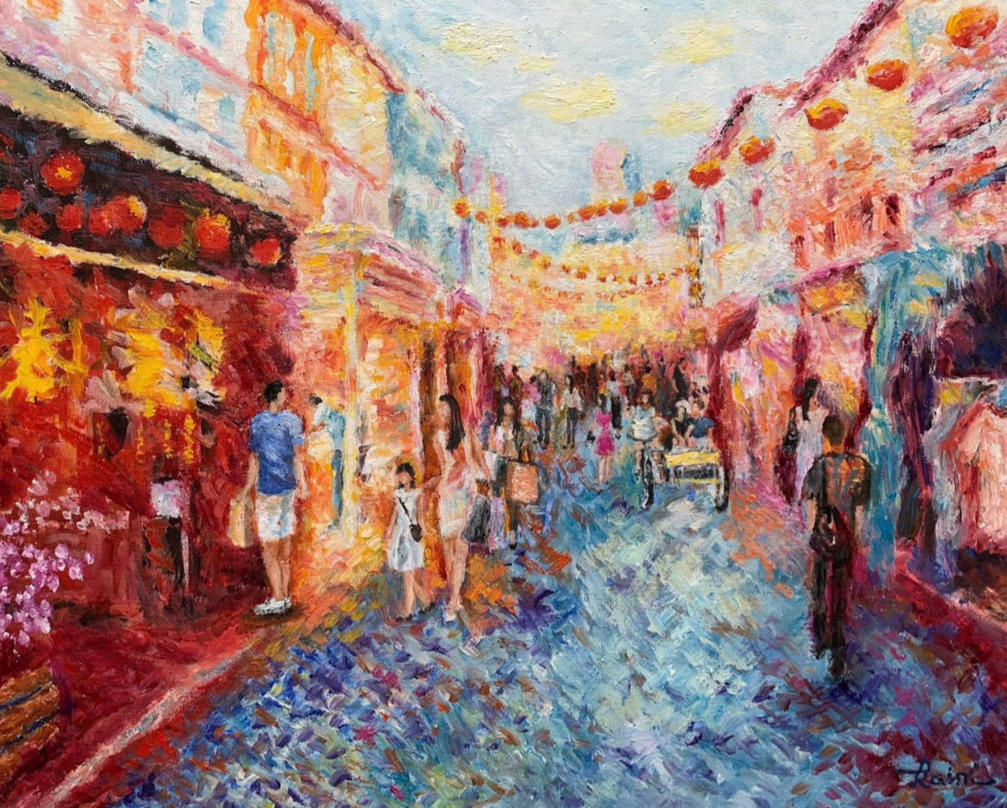 Colourful Streets of Singapore: Chinatown by Zhang Kaini – ART:DIS STUDIO